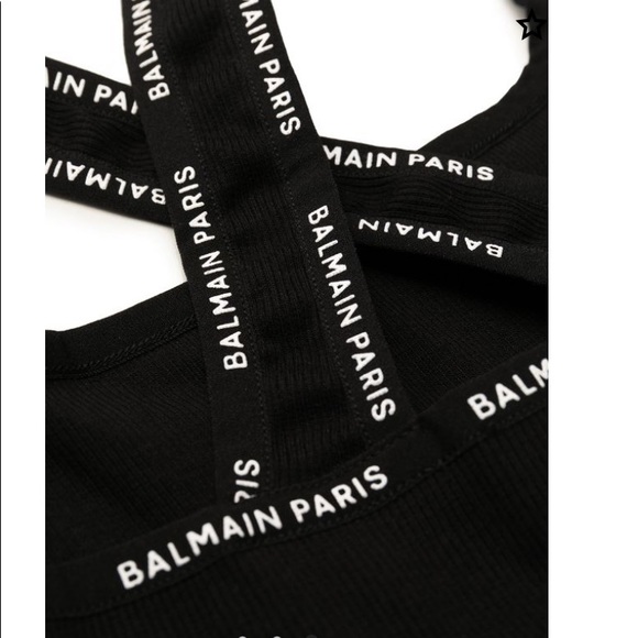Balmain | Intimates & Sleepwear | Balmainblack Logo Sportsbra225 | Poshmark